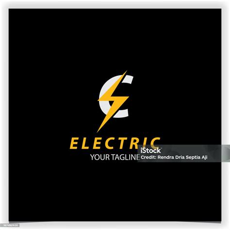 편지 C 전기 로고 번개 Tunder 볼트 디자인 로고 템플릿 벡터 일러스트 레이 션 개념에 대한 스톡 벡터 아트 및 기타