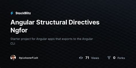 angular structural directives ngfor stackblitz