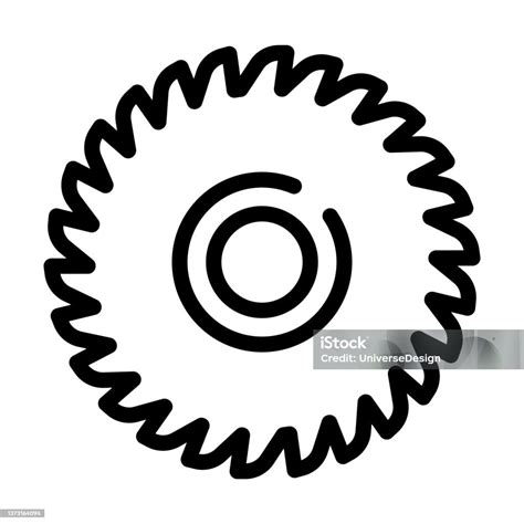 블레이드는 얇은 선 아이콘을 보았다 블레이드 구성 개념 격리 윤곽 선에서 공구 선형 아이콘 웹 디자인 및 앱에 대한 벡터 그림