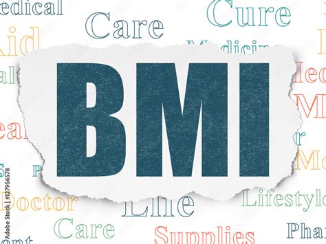 Healthcare Concept BMI On Torn Paper Background Stock Illustration Adobe Stock