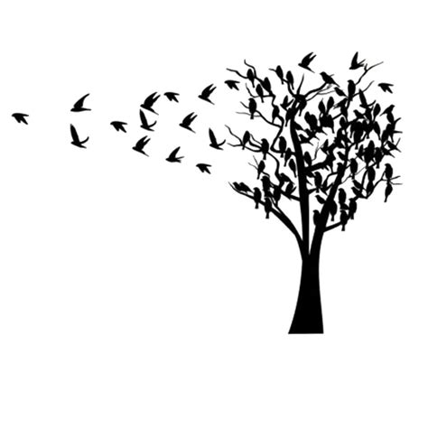 Tree Full Of Birds Reusable Stencil Sizes A5 A4 A3 Craft Flora Nature Shabby Chic T46 Etsy