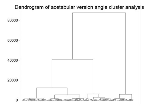 A Dendrogram Showing Cluster Analysis Of Acetabular Version Angle And Download Scientific
