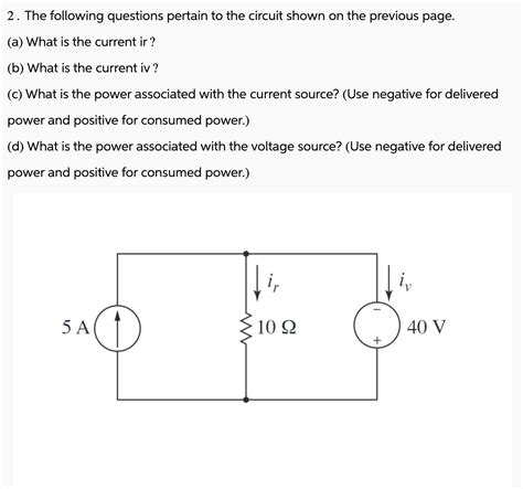 Solved The Following Questions Pertain To The Circuit Shown Chegg Com