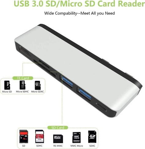 Sj Surface Pro X Docking Station In Aluminum Usb C Hub