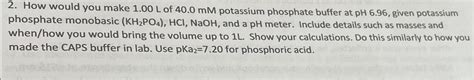 Solved Biochem How Would You Make 100l ﻿of 400mm
