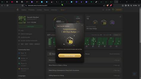 Saurabh Manikeri On Linkedin 365days Leetcode Consistency Proudmoment Nevergiveup