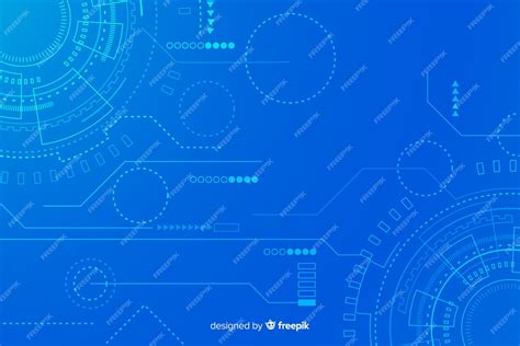 추상 Hud 기술 배경 무료 벡터