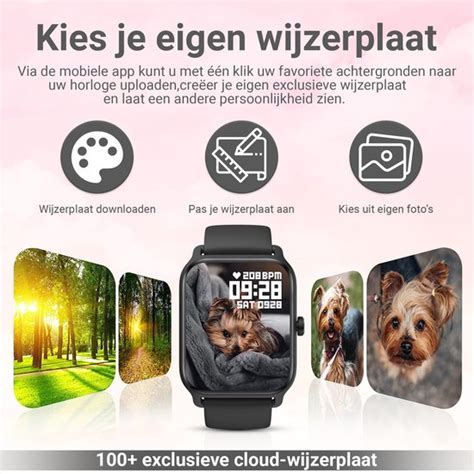 Smartwatch Zwart Smartwatch Heren Dames HD Touchscreen