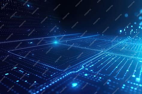 Premium Photo Technology Digital Data On Blue Background Data Analysis Concept Generative Ai