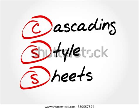 Css Cascading Style Sheets Acronym Concept Stock Vector Royalty Free 330557894 Shutterstock