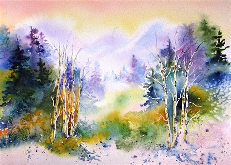 Landscape Artists International Watercolor Landscape Painting Aspen