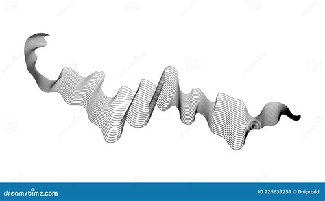 Abstract Backdrop With Wave Gradient Lines Stock Vector Illustration