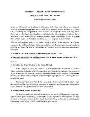 Islamic Inheritance Reviewer Page 1 94 Coverage On Economics Final