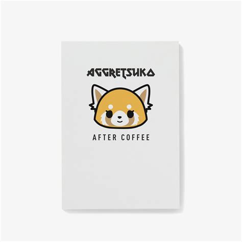 Aggretsuko Before And After Coffee Personalised Notepad Shop Sanrio
