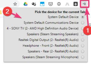 How To Select An Audio Output Device To Route Audio From Chrome