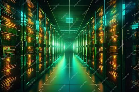 Premium Ai Image High Performance Data Servers Ultra High Performance Servers In Data Center Rack