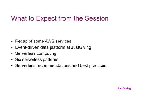justgiving serverless data pipelines api messaging and stream