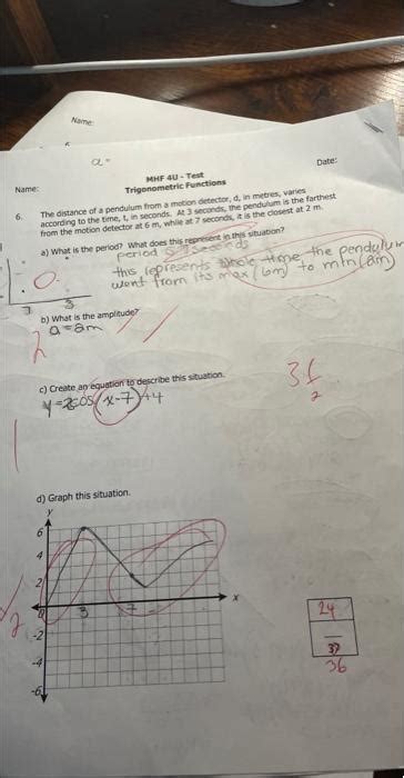 Solved Name 6 The Distance Of A Pendulum From A Metion