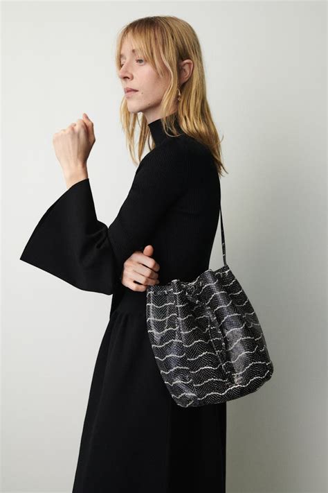 Medium Bucket Bag Black And White Python” Chylak