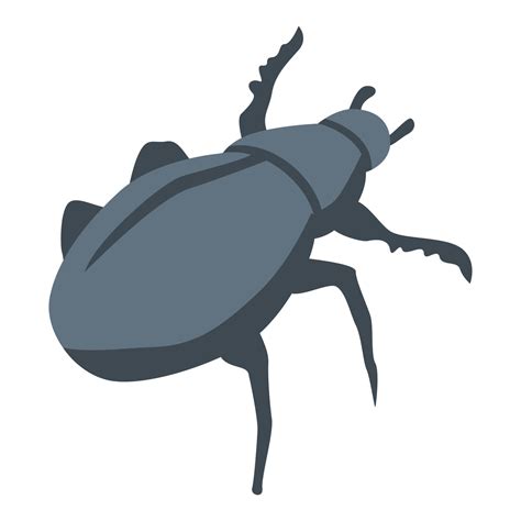 Black Scarab Beetle Icon Isometric Style 15913060 Vector Art At Vecteezy