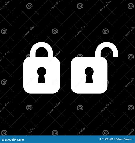 Lock And Unlock Icon Padlock Open And Closed Sign Log In And Log Out Symbol Security Access