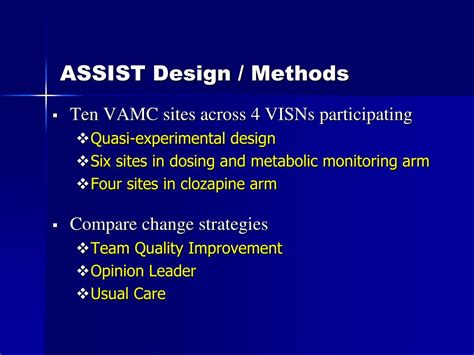 Ppt Comparison Of Strategies To Improve Antipsychotic Monitoring And Management For