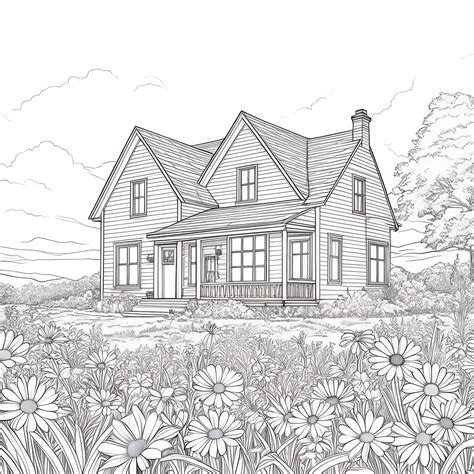 Best House Coloring Pages Free Printable Pdf