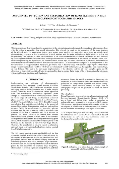 pdf automated detection and vectorization of road elements in high