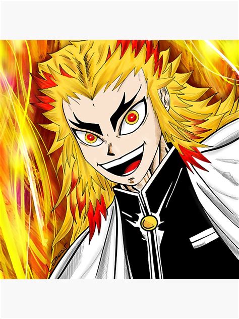 Kyojuro Rengoku The Hashira Of Flames In Demon Slayer Sticker For