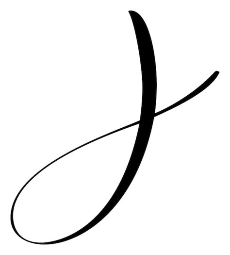 Premium Vector Hand Drawn Vector Calligraphy Letter J Script Capital