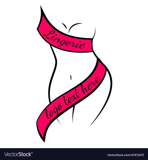 Lingerie Shop Logo Isolated Sexy Pink Logotype Vector Image