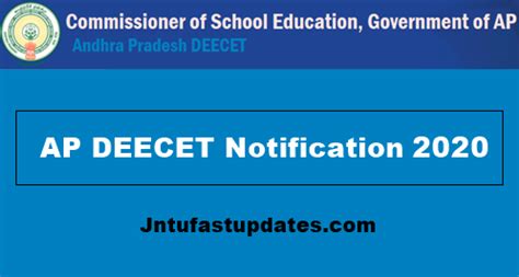 AP DEECET 2020 Notification Online Application Started Exam Dates Eligibility Apdeecet