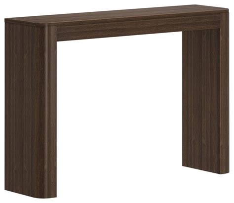 Modern Console Table Rectangular Design With Rounded Silhouette Transitional Console Tables