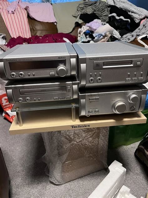 TECHNICS SE HD MD HI FI Stack System Amplifier Tuner CD Mini Disc Blue Light PicClick UK