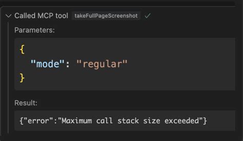 New Mcp Resources Feature Maximum Call Stack Size Exceeded Bug
