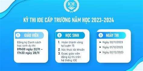 Lịch Thi Chính Thức Ioe Năm Học 2023 2024 Mực đỏ