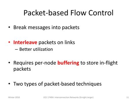 PPT ECE 1749H Interconnection Networks For Parallel Computer Architectures Flow Control