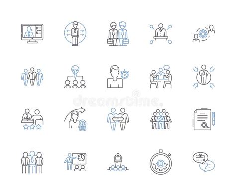 Management Workflow Outline Icons Collection Management Workflow