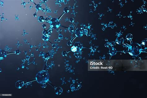 3d 그림 분자 구조입니다 원자와 분자와 과학적인 의료 배경 배너 전단지 템플릿 텍스트에 대 한 과학적 배경 분자는 원자 화학
