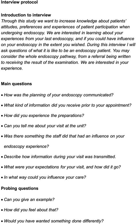 semi‐structured interview protocol download scientific diagram