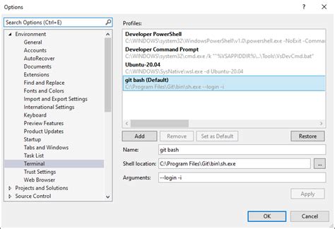 Integrating Git Bash With Visual Studio Stack Overflow