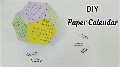 Diy Paper Calendar How To Make Paper Calendar Paper Craft Youtube