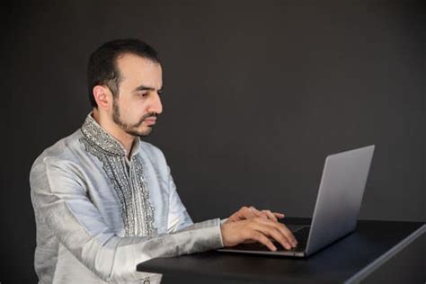 Man Using Black Laptop Computer Photos By Canva