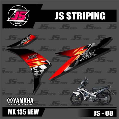 Jual Stiker Stiker Striping Lis Variasi Motor Mx New 135 Desain Js 08