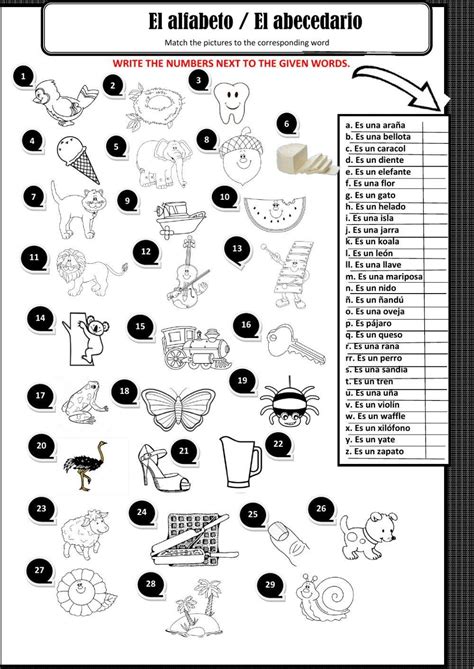 Alfabeto Espanol Worksheet