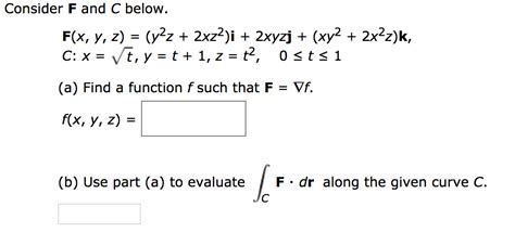 Solved Consider F And C Below A Find A Function F Such Chegg