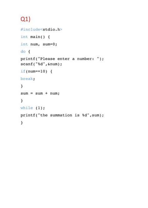 solved q1 include int main { int num sum 0 do {