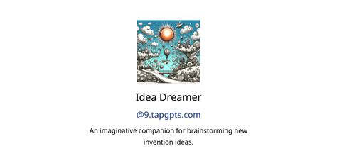 Idea Dreamer Gpts Features And Functions Examples And Prompts Gpt Store