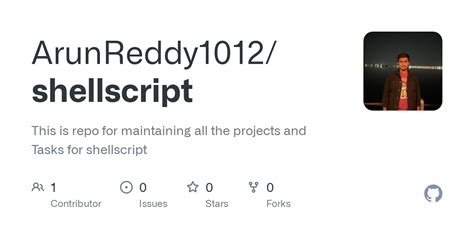 GitHub ArunReddy Shellscript This Is Repo For Maintaining All The Projects And Tasks For