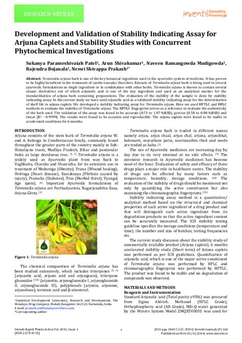 Pdf Development And Validation Of Stability